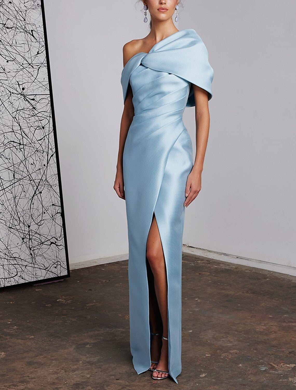 Sheath / Column Evening Gown Elegant Dress Formal Wedding Floor Length ...